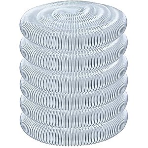 POWERTEC 70240 2-1/2" x 50' PVC Dust Collection Hose for Dust Collector for Woodworking and Shop Vacuum, 2-1/2 Inch Dust Collector Hose for Dust Collection Fittings