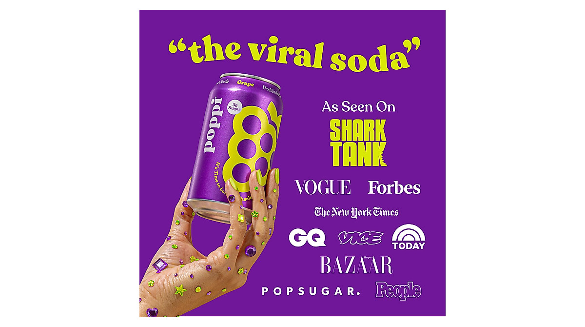 POPPI Sparkling Prebiotic Soda - Refreshing & Healthy