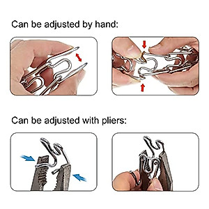 JIPIMON Dog Collar Extra Links Designed for Herm. Sprenger Collar (4 Pack) Steel Chrome Plated No Pull Dog Training Collar Links (2.25mm, Silver)