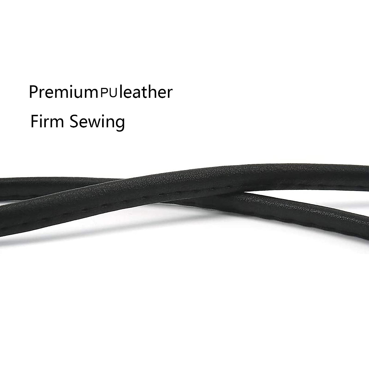 PU Leather Replacement Crossbody Shoulder Strap for Women Small Black Cell Phone Case Purse Wallet Bag Handbags Straps (Set of 2)