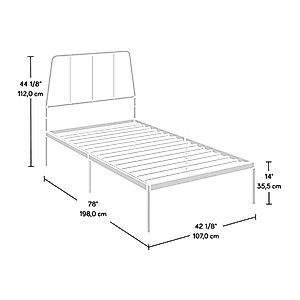 Sauder Harvey Park Twin Platform Bed, White Finish