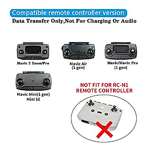 LYONGTECH 8.15 Inch Micro-AB to iOS Remote Controller Cable for DJI Mavic Mini/SE,Mavic 2 Pro/Zoom, Mavic Pro/Platinum,Mavic Air,OTG Nylon Braided RC Phone Data Cord(iOS Connector)