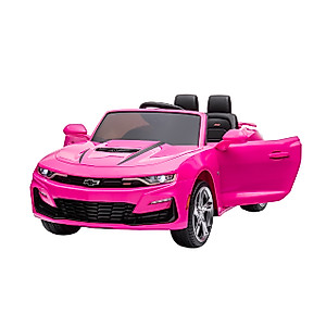 DAKOTT Kids Ride On Sports Car, 12V Battery Powered Chevy Camaro w/Parent Remote Control, Bluetooth, Horn, Music & Headlights Taillights for 3-6 Years