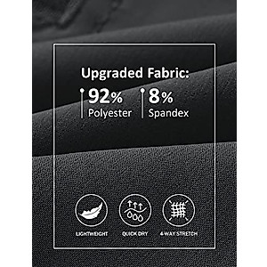 TBMPOY Men's Hiking Shorts with 5 Zip Pockets 9'' Lightweight Outdoor Work Athletic Short for Men Travel Running Dark Grey XXL