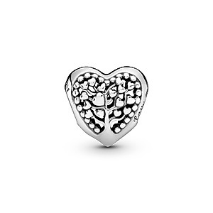 PANDORA Jewelry Flourishing Hearts Sterling Silver Charm