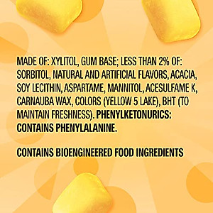 Juicy Fruit Gum Sugar Free Chewing Gum, Fruity Chews Original, 40 Piece Bottle (6 Pack)