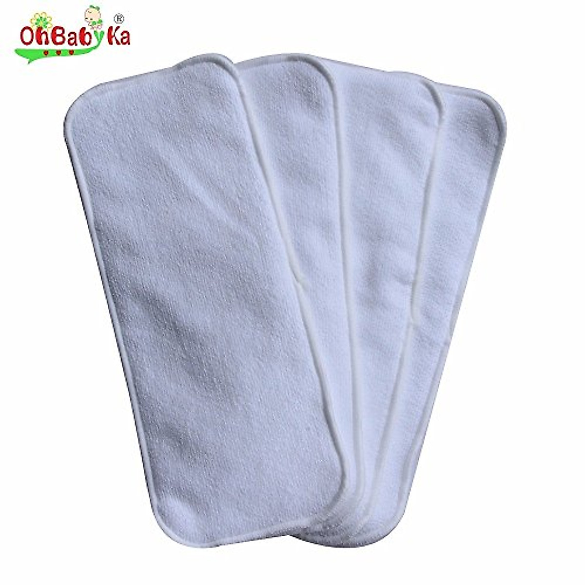 Ohbabyka Baby Reusable Waterproof Bamboo Cloth Diapers Nappies + 5 pics Insert (One Size, Girls)