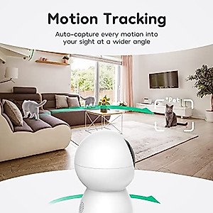 Winees Indoor Security Camera 2K, WiFi Pet Camera for Home Security with Sound/Human/Pet Detection, Clear Night Vision, Motion Tracking, Pan/Tilt/Zoom for Baby Monitor/Elderly/Dog, Alexa&PC Compatible