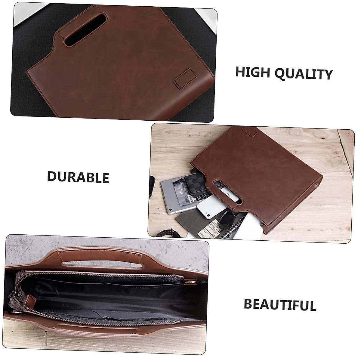 VALICLUD Pu Leather Laptop Bag for Men Messenger Bag Briefcase for Men Male Briefcase Computer Storage Bag
