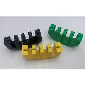 3PCS Violin Practice Mute, Rubber Practice Violin Silencer for 4/4 Violin Volume Control, Black, Green, Yellow