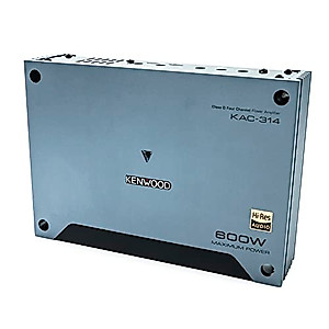 KENWOOD KAC-314-4-Channel Concert Series Car Stereo Amplifier with 50W x 4 @ 4ohms, 75W x 4 @ 2ohms, 600W Maximum Power