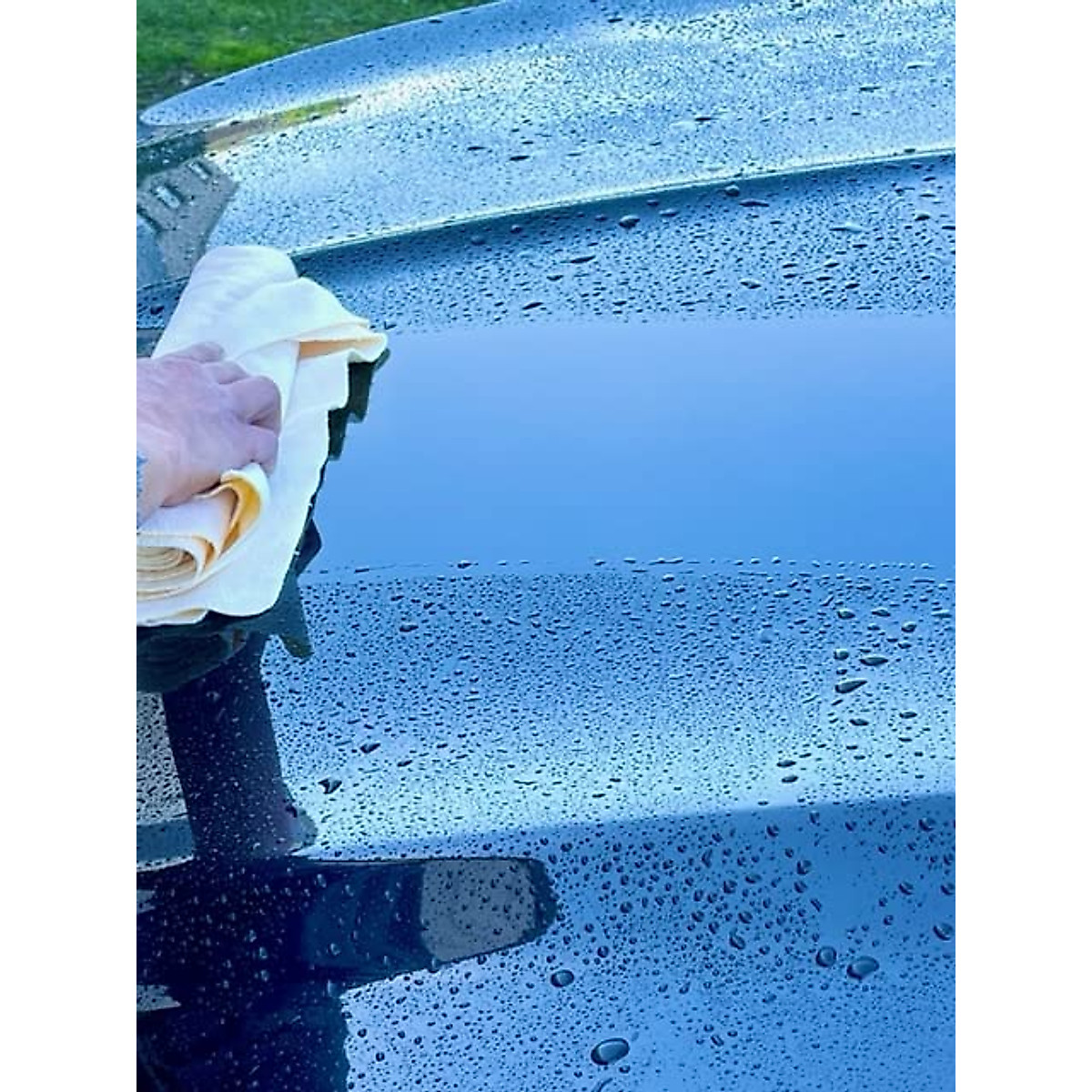 MAGNA SHINE MicroVA Hybrid Microfiber PVA Drying Towel for Car Exterior/Interior, Multipurpose Drying Towel Ideal for Home Use, Boat, Motorcycle More Absorbent Than Natural Chamois