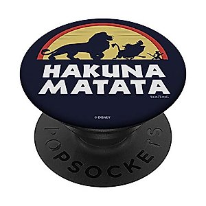 Disney Lion King Simba Timon Pumbaa Hakuna Matata Sunset PopSockets PopGrip: Swappable Grip for Phones & Tablets