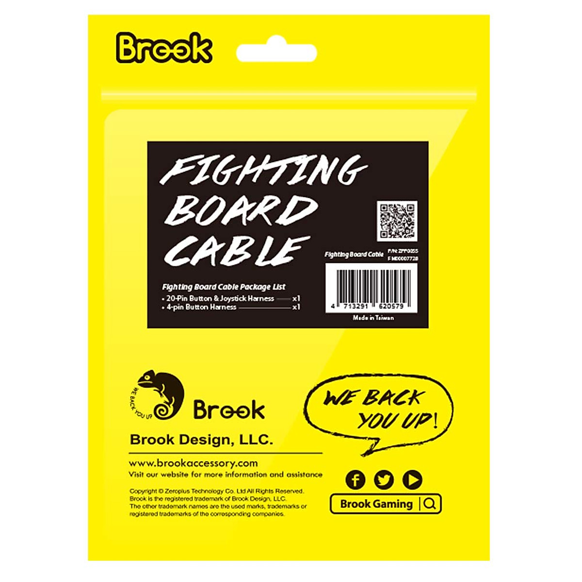 Brook Fighting Board Cable - 20-Pin Button and Joystick Harness with 4-Pin Button Harness, Button Joystick Harness DIY Builds/Arcade Stick/Fighting Board Accessories