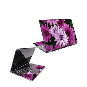 MightySkins Skin Compatible with Lenovo Flex 6 14" (2018) - Purple Flowers | Protective, Durable, and Unique Vinyl Decal wrap Cover | Easy to Apply, Remove, and Change Styles | Made in The USA
