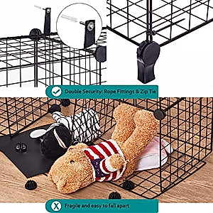 ANWBROAD Wire Cube Storage Organizer, 9 Cube Metal Grid, Wire Shelves Organizer, C grids Panels, Closet Organizer Shelves, Ideal for Bedroom Living Room Office 11.8” x 11.8” Black ULWT009B