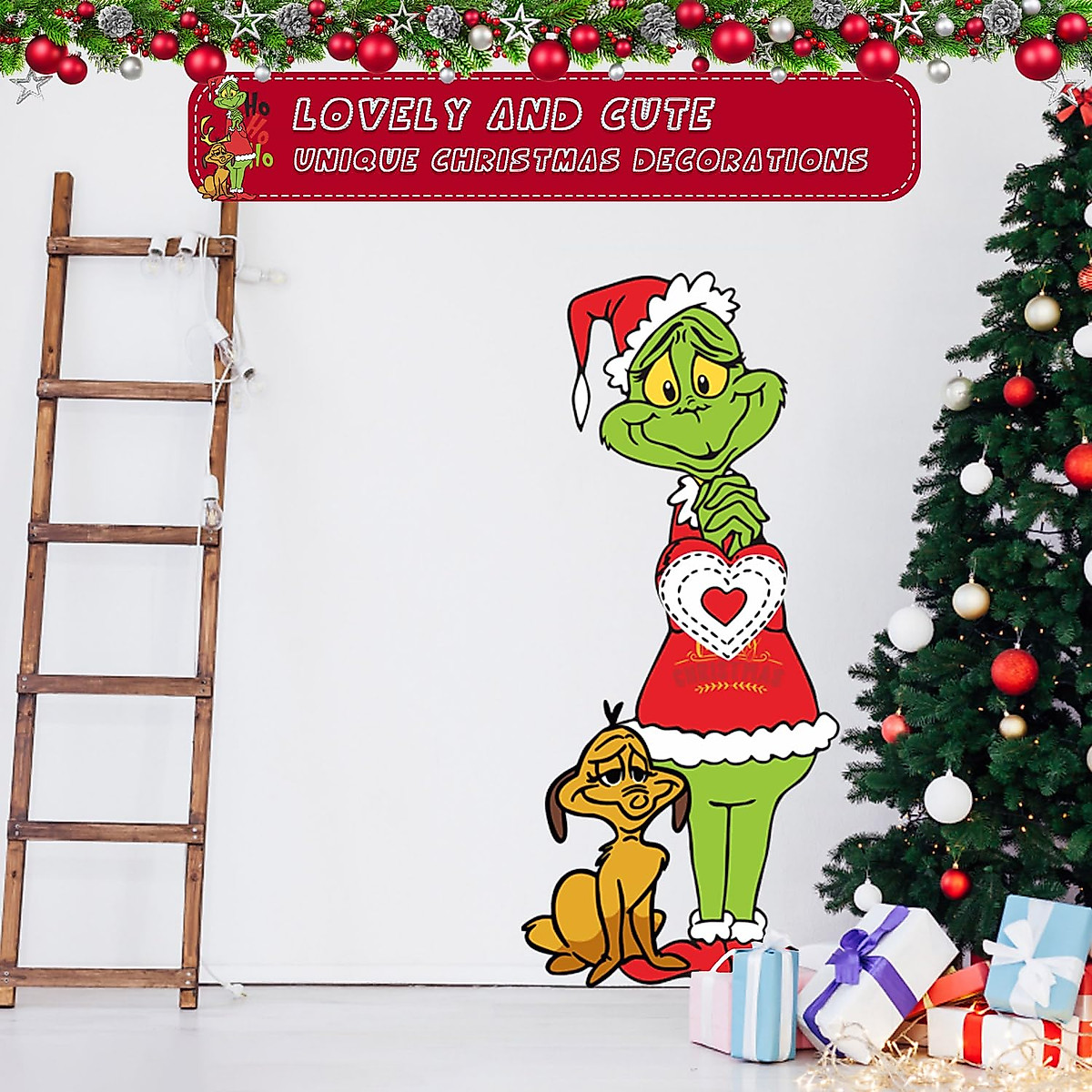 Large Funny Christmas Decorations, Christmas Classic Cardboard Cutouts for Xmas Wall Door Tree Porch Window Decor (Style1)