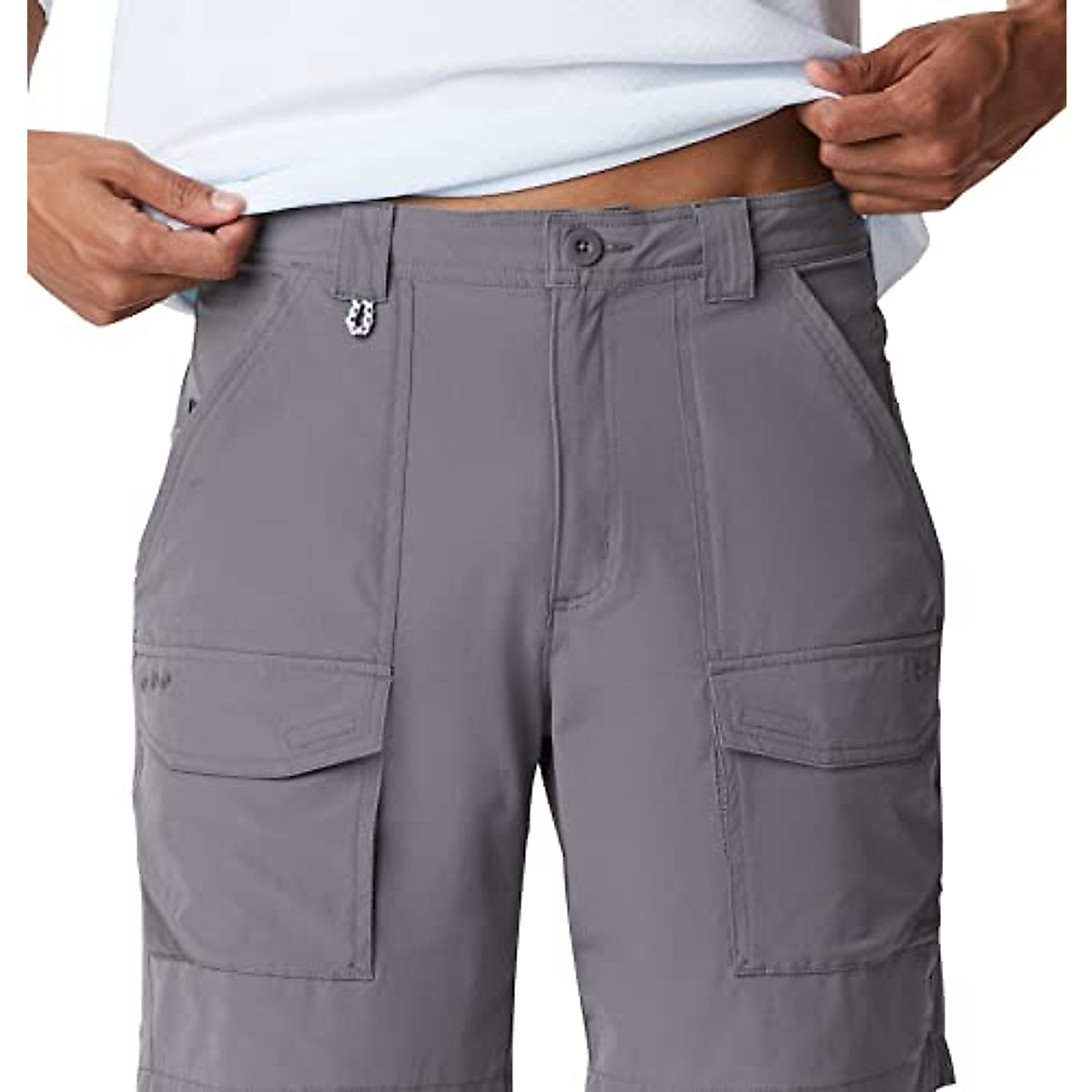 Columbia Men’s Permit III Shorts, Sun Protection, City Grey, Large