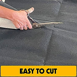 AutoFloorGuard AFG8016 8.3 Foot x 7.3 Foot Golf Cart Small Size Garage Carpet Containment Mat with Stay-Put Corners and Anti-Slip Backing, Black