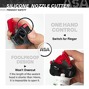 Stainless Steel Blade,ASA Silicone Cartridge Tip Cutter,Sealant Nozzle Cutter,Silicone Caulking Tube Snips,Caulk Opener,Acid-Resistant utility knife,Caulking Gun Accessories,Adhesive Accelerators
