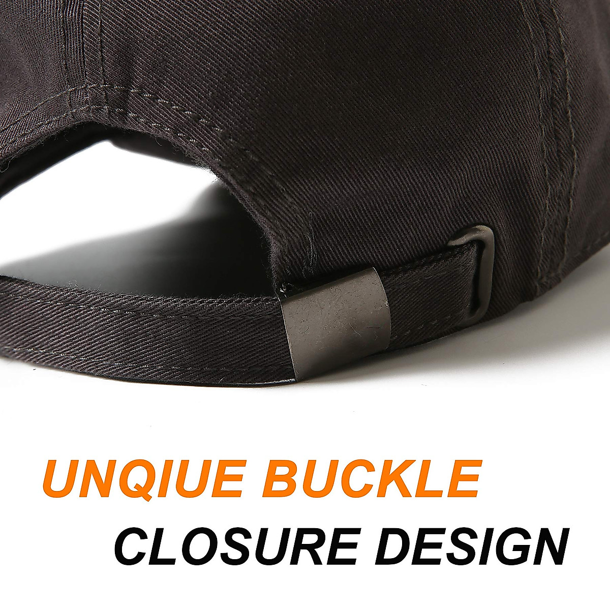 Lanzom Men Women Adjustable Baseball Cap Vintage Cotton Washed Distressed Hats Twill Plain Dad Hat with Ponytail (Dark Grey, One Size)