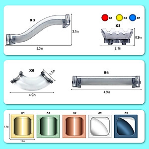 Marble Run for Kids Ages 4-8, Magnetic Building Toy Stacking Block Sets, 41 Pieces STEM Activities for Kids Ages 5-7, Marble Maze Montessori Toys Birthday Gifts for Kids Age 3-8 Boys and Girls