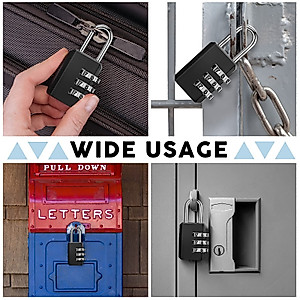 16 Pack Small Combo Locks 3 Digit Combination Lock Luggage Number Locks Backpack Lock Waterproof Padlock for Suitcases Traveling Toolbox School Gym Employee Locker