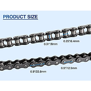 420 Motorcycle Chain - 420 Standard Roller Chain 132 Link + Chain Breaker for 110cc 125cc Dirt Pit Bike ATV Quad Go Kart Scooter Mini Bike