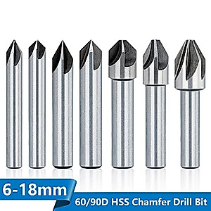 AHAFEI Steel Chamfering 60/90 Degrees Countersink Drill Bit Metal Chamfering Drill Hole 1Pcs (Color : 12X90D)