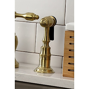 Kingston Brass KS7755TALBS Tudor Bridge Kitchen Faucet, Oil-Rubbed Bronze, 13.88 x 8.25 x 14.5