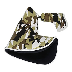 SEACLOUD Golf Blade Putter Cover Head Camouflage Pattern Headcover Protection with Magnetic Closure Headcovers Purple