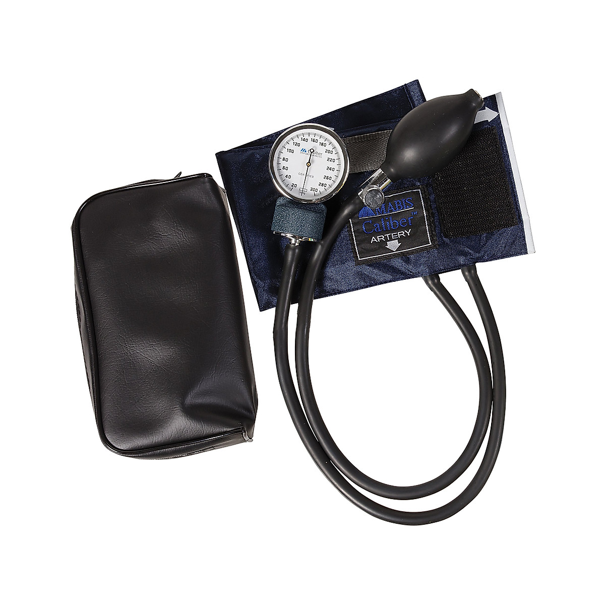 MABIS Aneroid Sphygmomanometer, Pediatric Cuff Size 7.2" to 11.3", Professional Manual Blood Pressuer Cuff with Zipper Case, Caliber Series, Child Cuff