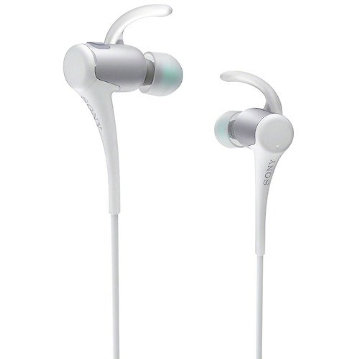 Sony Bluetooth Premium Active Sport Series Lightweight Extra Bass Noise-Cancelling Earbud Headphones for Apple Iphone/Android Smartphone (White)