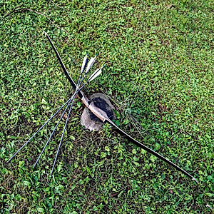 AF Archery LongBow Set, 62" Right Hand Premium Hunting Bow Kit for Archery Enthusiasts, Ergonomic Design All-in-One Longbow for Youth Adults Beginners to Advanced Outdoor Practice & Hunting, 45lbs