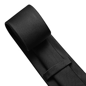 KOOELLE Men's Skinny Ties Solid Pure Color 2.35" (6CM) Plain Formal Slim Black Ties For Men