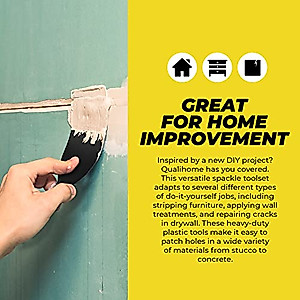 Qualihome Putty Knife Set | 6 Flexible Paint Scrapers for Spackling, Patching, and Painting