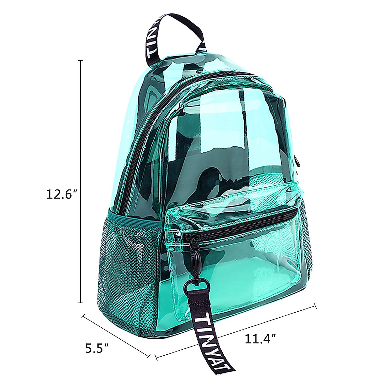 TINYAT Heavy Duty Transparent Clear backpack See Through Clear Bag PVC Backpack for Gym, Concerts, Sports, Travel T9051