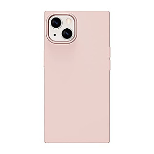 Cocomii Square Case Compatible with iPhone 13 Mini - Silicone, Slim, Matte, Soft Touch, Microfiber Lining, Fingerprint Resistant, Anti-Scratch, Shockproof (Chalk Pink)