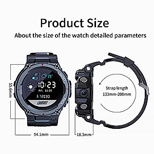 JZ&TS LOKMAT Sky Smart Watch SOS Emergency Calls Fitness Tracker Waterproof Sports Smartwatches Bluetooth Watch Men Women for iOS Android (White)