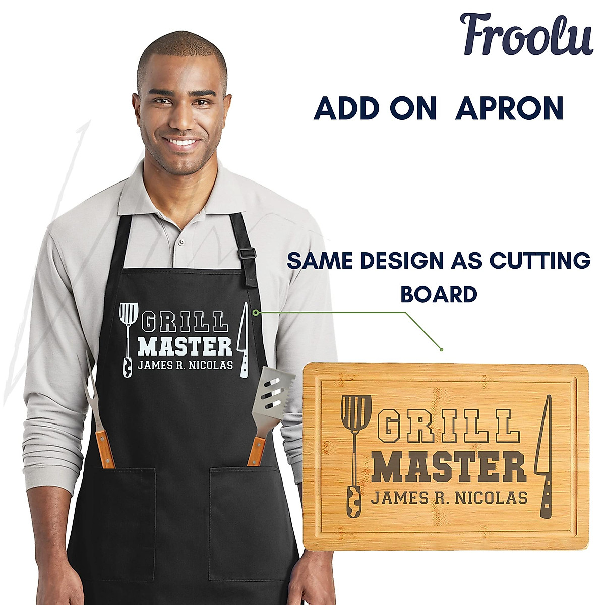 Personalized Cutting Board Gifts for Dad - Custom Wood Grill Board For BBQ - Unique Barbeque and Grilling Gift Idea Fathers Day, Birthday, Anniversary, Christmas For Men, Husband, Dad, Grandpa, Him