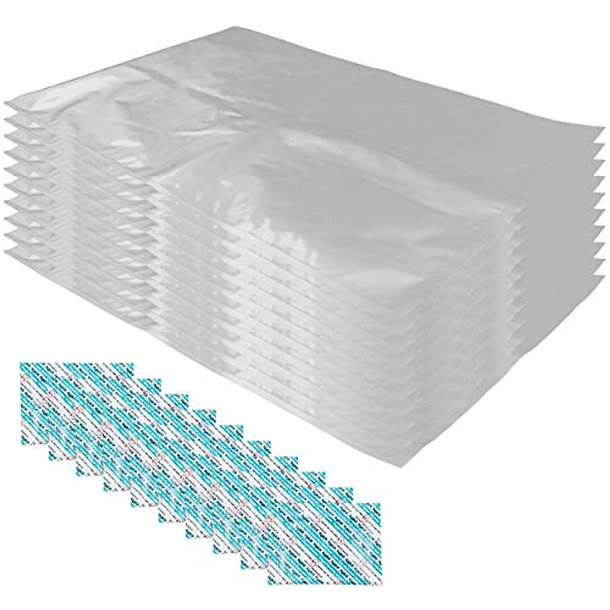 Dry-Packs 5-Gallon, 20"x30" Mylar Bags and 2000cc Oxygen Absorbers, 10 Pack - for Food Shipping & Storage,Silver,MB20x30-2000CC-10PK-ALT1