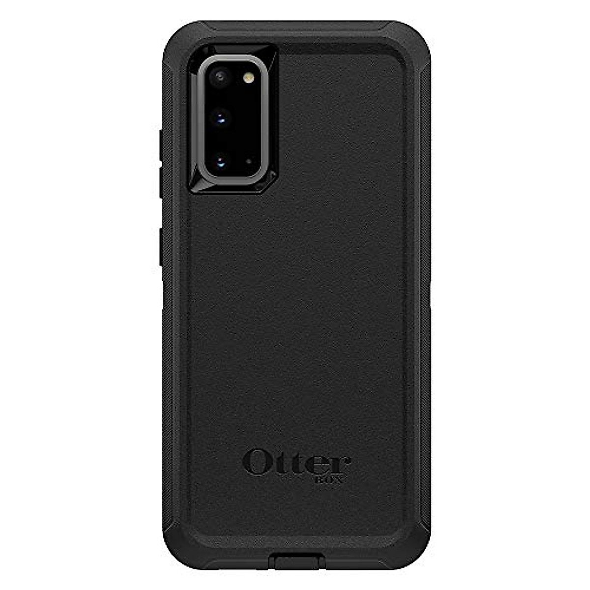 OtterBox Galaxy S20/Galaxy S20 5G (NOT COMPATIBLE WITH GALAXY S20 FE) Defender Series Case - BLACK, rugged & durable, with port protection, includes holster clip kickstand