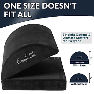 ComfiLife Foot Rest for Under Desk at Work – Adjustable Memory Foam Foot Rest for Office Chair & Gaming Chair – Ergonomic Design for Back & Hip Pain Relief (Black)