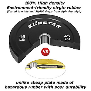 10LB 25LB 45LB Bumper Plate Olympic Weight Plate Bumper Weight Plate with Steel Insert (160LB Weight Set)