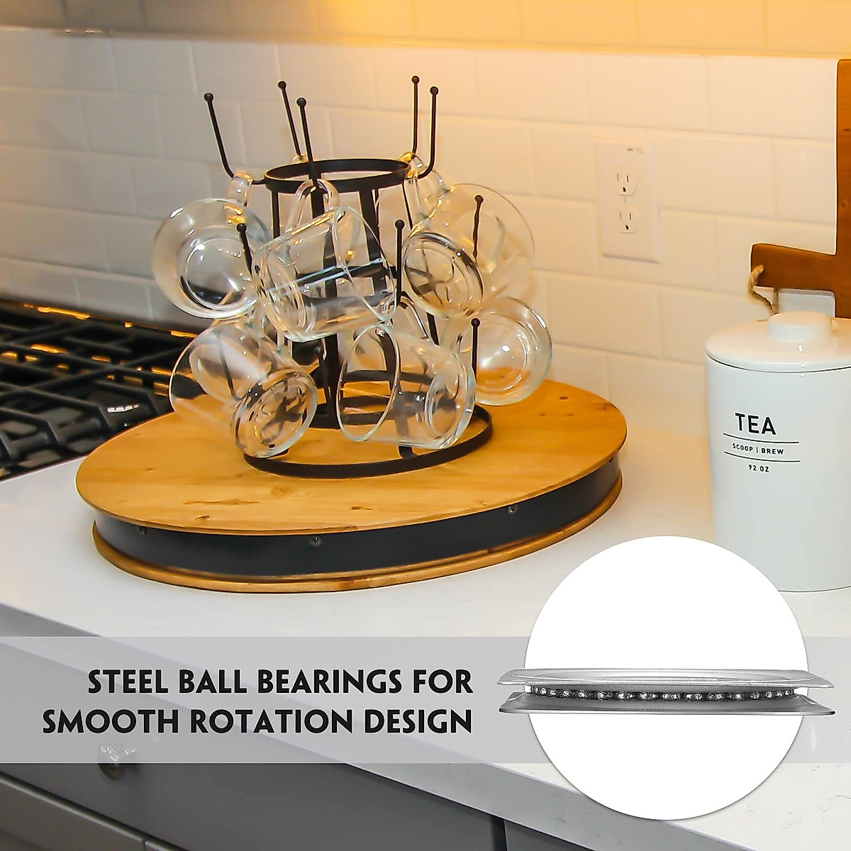 30 Pcs Lazy Susan Hardware Turntable 3.7 Inch Turntable Bearing Square Rotating Swivel Plate 110 Lbs Capacity 5/16 Thick Ball Bearing Rotating Tray for Serving Trays, Kitchen Storage Rack, Craft Table