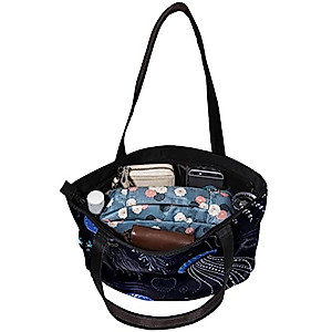 YZUOUZY Tote Bag for Women Purse,ocean blue jellyfish,Shoulder Bag Portable Handbag Casual Crossbody Bag with Zipper