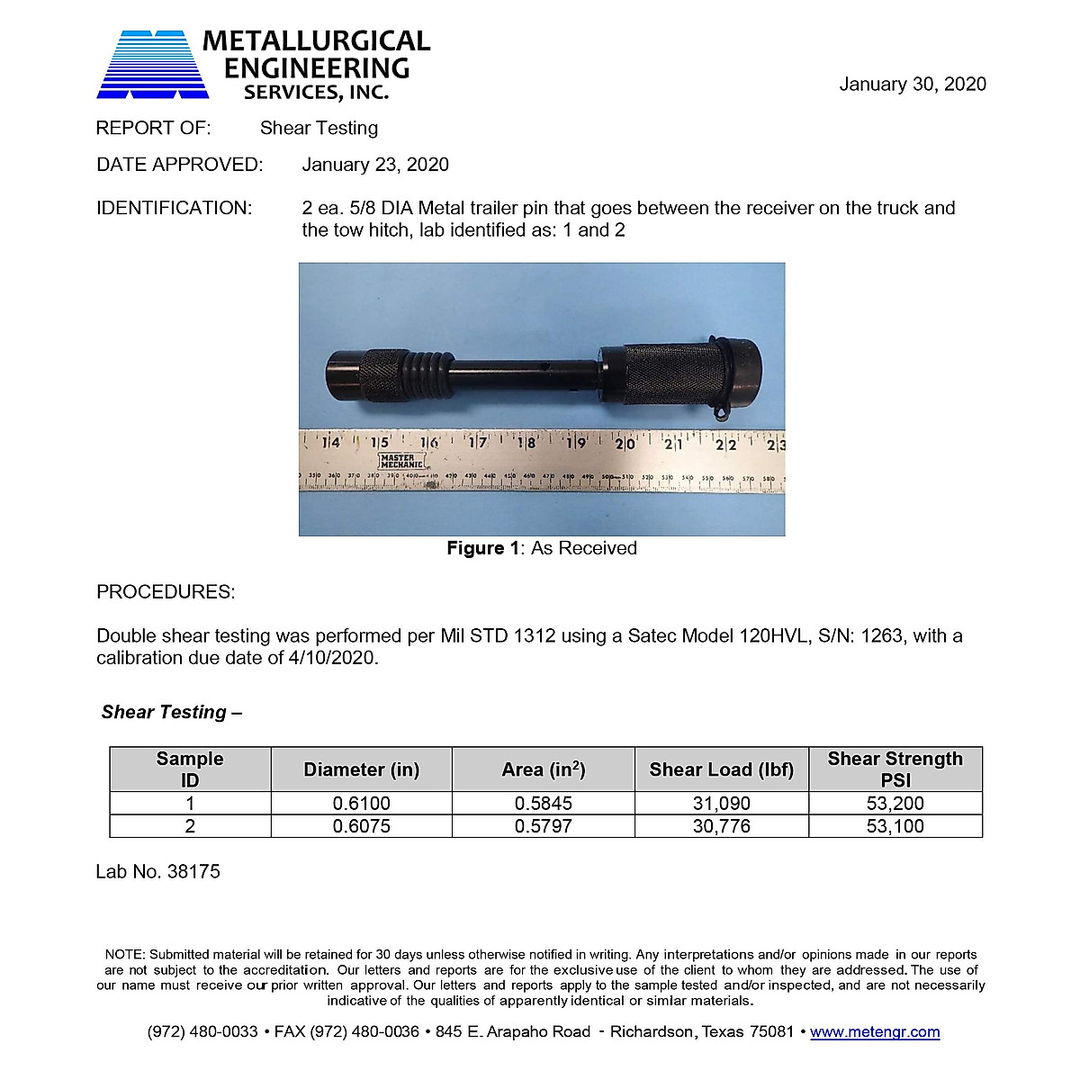 Tiger Lock 5/8" Black Trailer Hitch Locking Pin - Anti-Rattle Tow Hitch Receiver Lock, fits Class III - V Hitches with 2" and 2.5" Receivers