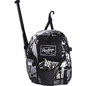 Rawlings | REMIX Baseball & Softball Equipment Bag | T-Ball / Rec / Travel | Backpack - Black
