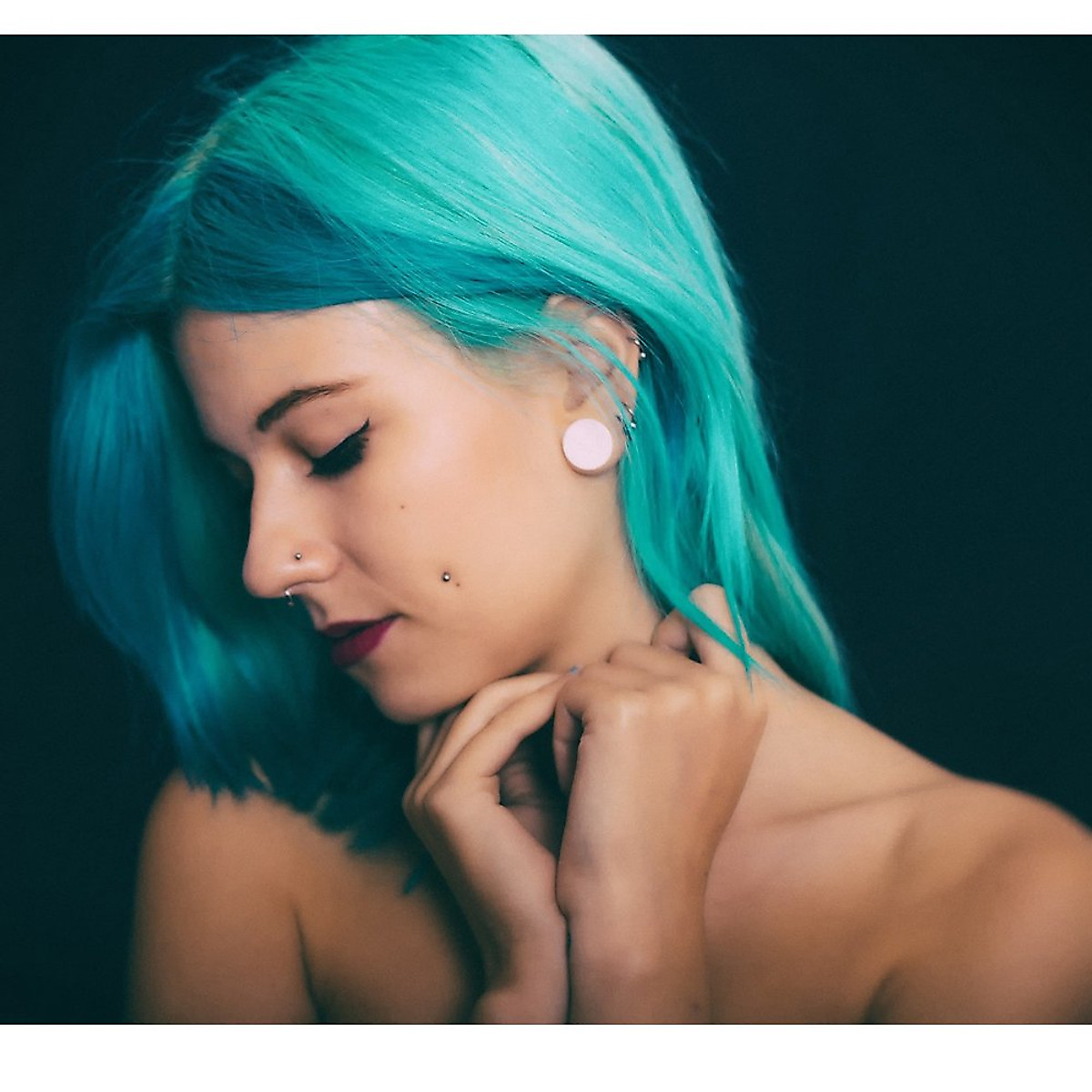 ZS Set of 3 Pairs Single Flare Acrylic Ear Plugs Tunnel Expander Piercing Ear Gauges with O-Ring (Gauge=3/4"(20mm))