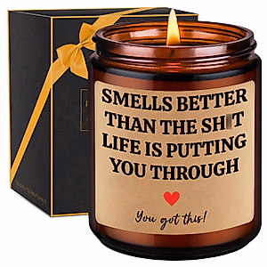 GSPY Scented Candles - Gifts for Hard Times, Cancer Gifts, You Got This Gifts for Women, Get Well Gift - Funny Motivational, Encouragement, Feel Better, After Surgery, Cheer Up Gifts for Women